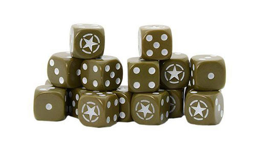 Bolt Action Allied Star D6 Dice | Juega Más